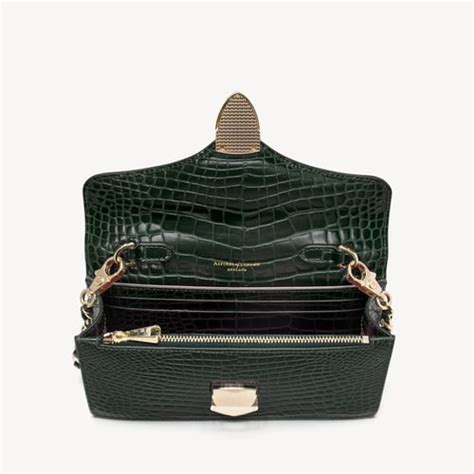 Mayfair® Clutch Bag In Evergreen Patent Croc Aspinal
