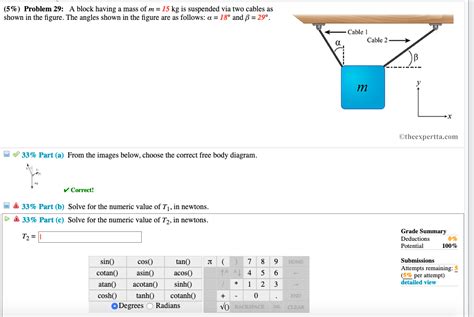 Solved 5 Problem 29 A Block Having A Mass Of M 15 K