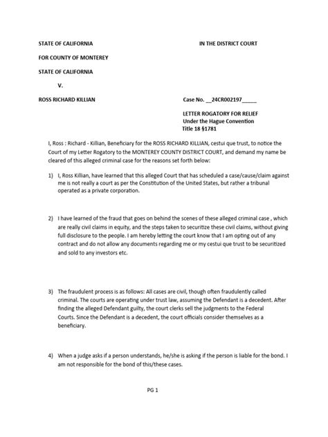 Letter Rogatory State Criminal Cases Pdf Securities Finance Private Law