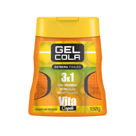 Gel Cola Vertical Vita Capili Laranja 180g Muriel Cosméticos
