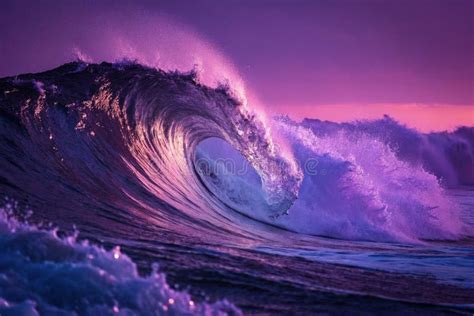 Abstract Glowing Ultraviolet Waves Stock Illustration Illustration Of