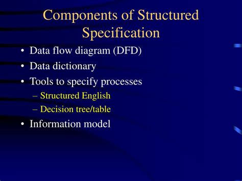 Ppt The Structured Specification Powerpoint Presentation Free
