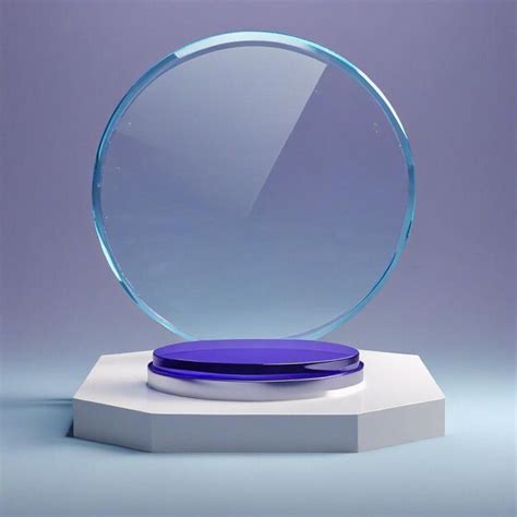 Premium Photo A Large Glass Object With A Purple Base And A Purple