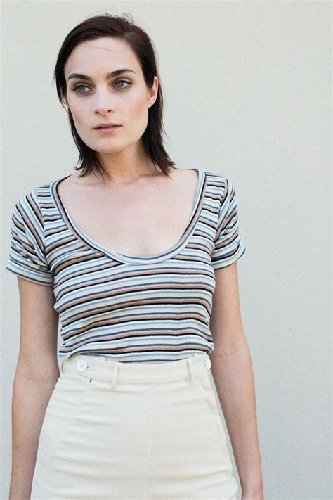 Edith A Miller Anni Scoop Neck Tee And Samantha Pleet Ivory Denim Plank