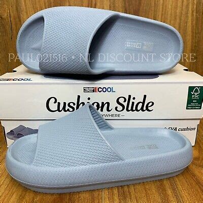 32 Degrees Cool Cushion Slides Unisex Wwomens Mmens ~ Blue~ Size