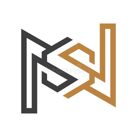 Ns Sn S E N Disegno Del Logo Alfabetico Della Lettera Di Monogramma