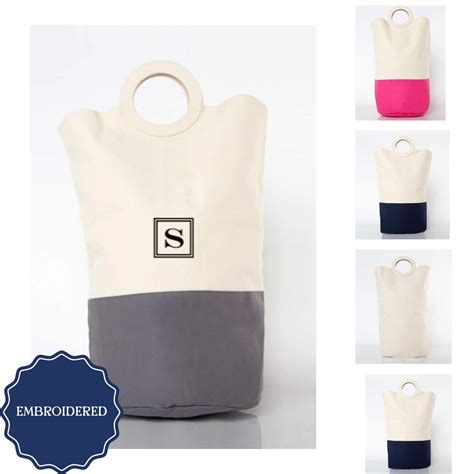 Personalized Laundry Tote Dorm Room Essentials Monogrammed Laundry
