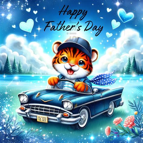 Happy Fathers Day Animals Clipart Bundle Watercolor Clip Art Images