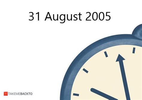 August 31 2005 What Happened That Day Takemebackto