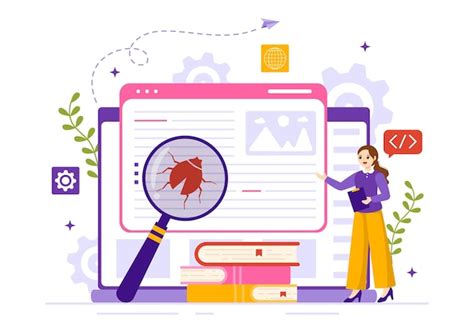 Ilustración Vectorial De Prueba De Software Con Programación De Aplicaciones Y Codificación En