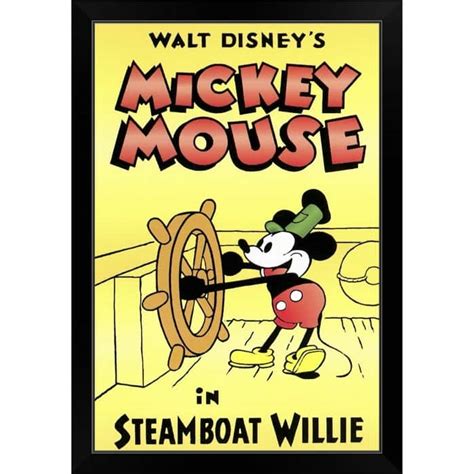 Steamboat Willie 1928 Black Framed Print Overstock 31194362