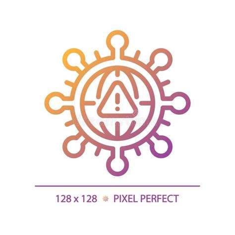 2d Thin Line Gradient Bacteria Icon Stock Vector Illustration Of