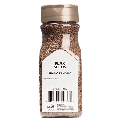 Ispice Flax Seed 65 Oz Gourmet Spice Kosher Nutty Flavor