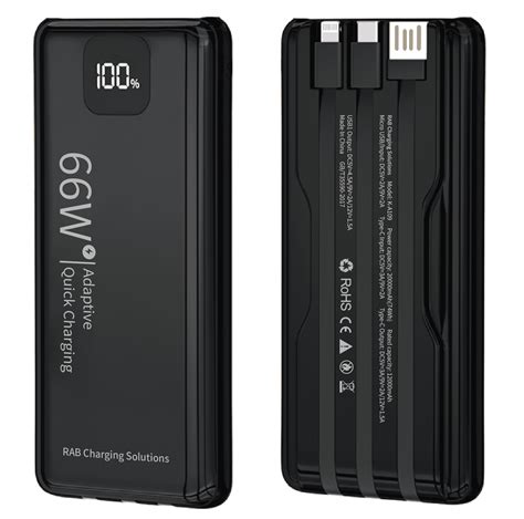 Rab Charging Solutions 66w Fast Charging Power Bank 20000mah Portable