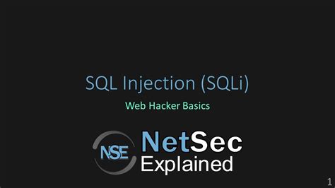 Web Hacker Basics 01 Sql Injection Youtube