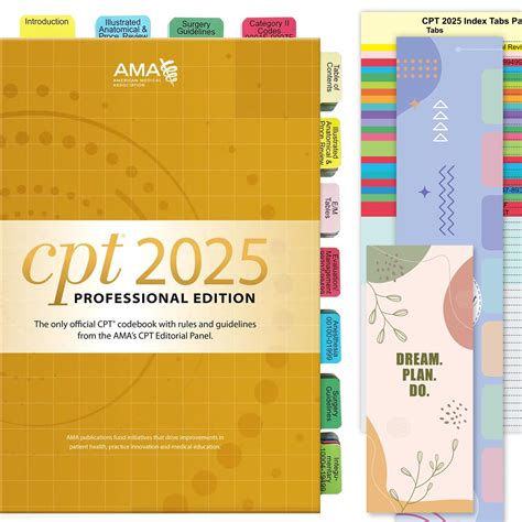 Upgraded Index Tabs For Cpt 2025 Professional Edition Complete Cpt Book Tabs