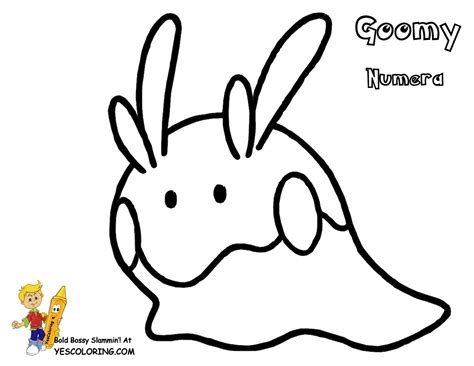 Pokemon Coloring Pages Goomy