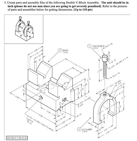 Solved 5 Create Parts And Assembly Files Of The Following