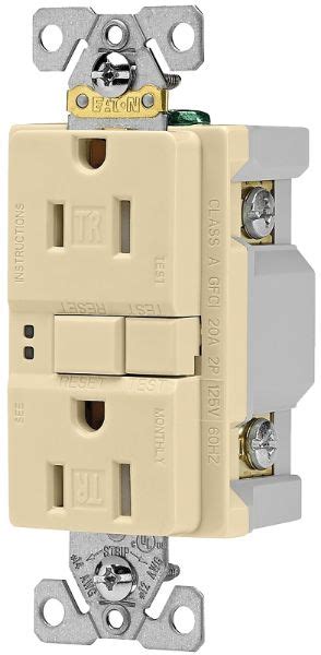 Eaton Wiring Devices Trsgf15v Gfci Duplex Receptacle 2 Pole 15 A
