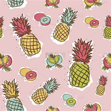 无缝欢快的松果图案