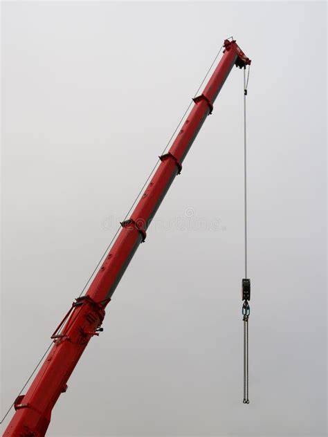 Crane With Chain Suspension On The Boom Stock Image Image Of Site