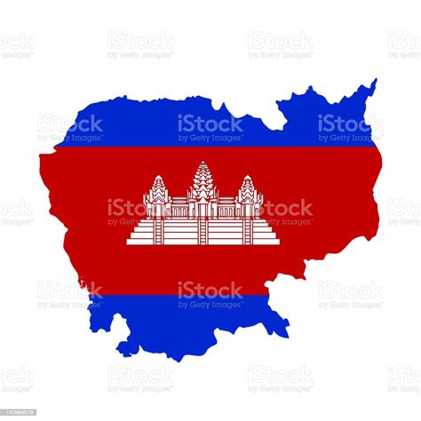 Flag Maps Cambodia Stock Illustration Download Image Now Abstract