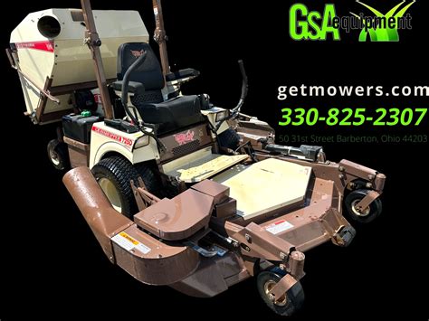 61″ Grasshopper 725d Commercial Front Mount Zero Turn W Dump Bagger