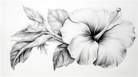 Hibiscus Flower Drawing Realistic