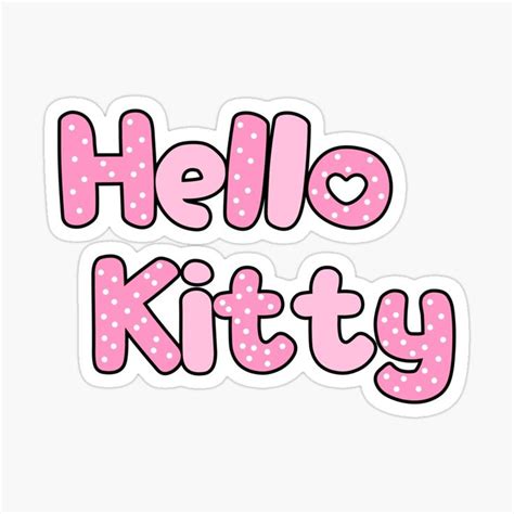 Hello Kitty Text Sticker For Sale By Sunnydraws7 Manualidades