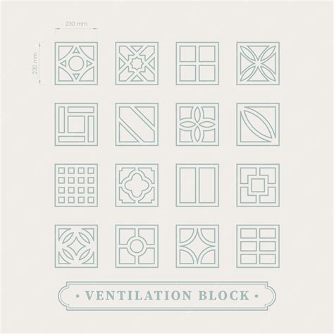 Premium Vector Front Drawing Of Ventilation Breeze Cement Block In