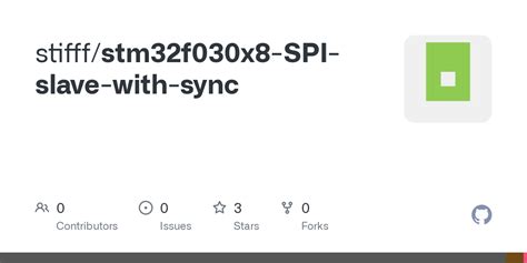GitHub Stifff Stm F X SPI Slave With Sync
