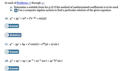 solved in each of problems 16 through 21 a determine a