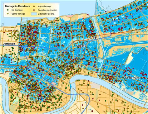 Hurricane Katrina Flood Map New Orleans Share Map Map New Orleans