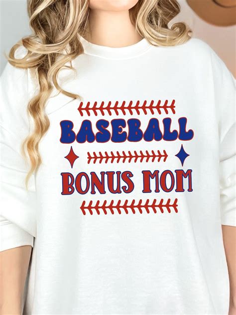 Baseball Bonus Mom Clipart Png Not Cutting File Commercial Vintage
