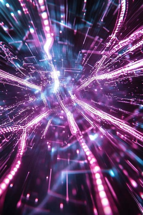 Magnificent Digital Core Visualization Featuring Precisely Arranged Led Indicators That