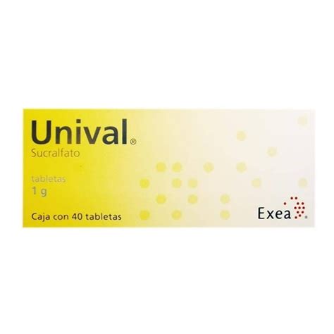 Unival Sucralfato 1 G 40 Tabletas Bodega Aurrera Despensa A Tu Casa