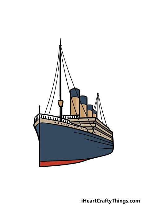 Titanic Ship Drawing Sinking