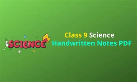 Ncert Class 9 Science Handwritten And Short Note Pdf