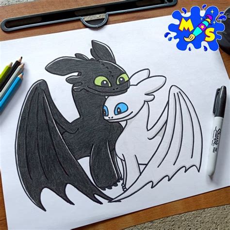 Toothless And Light Fury Cute Drawings Sketches Drawings