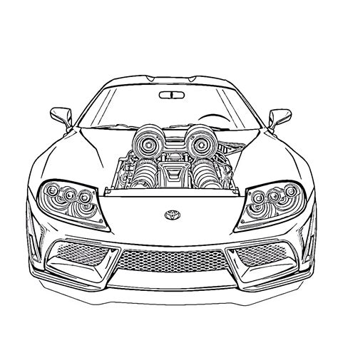 Best Toyota Supra Coloring Pages Free Printable Pdf