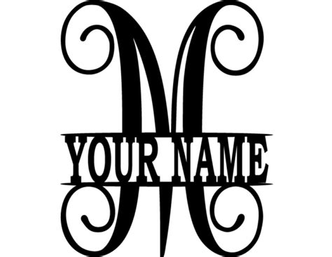 Script Monogram Motorcity Metal Designs
