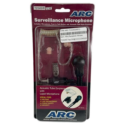 Arc Surveillance Mic And Earpiece T21045hr For Motorola Radios Listed