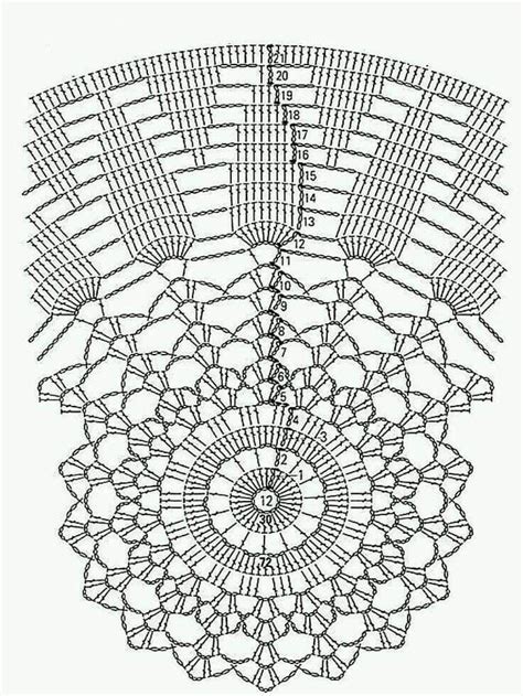Диаграмма салфетка для вязания крючком коврик Crochet Doily Chart