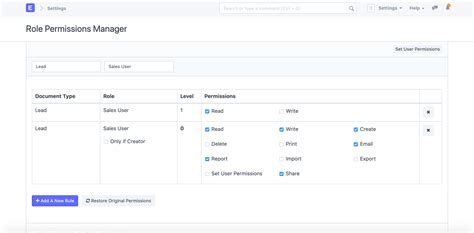 How To Set Appropriate CRM User Role Permission For Lead Details Report Selling CRM Frappe