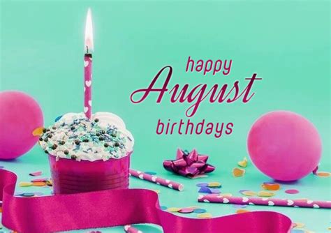 Maximalist Happy August Birthdays A4 Template Postermywall