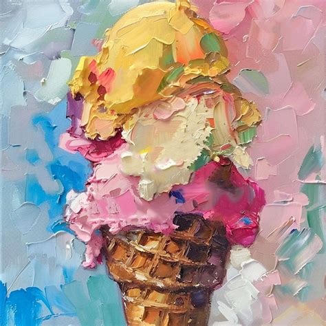 Ice Cream Art Etsy