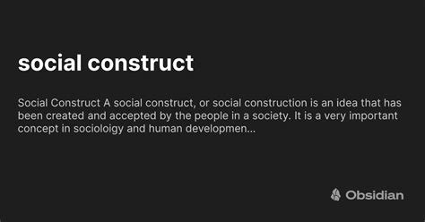 Social Construct Obsidian Publish