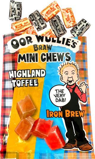Oor Wullies Braw Highland Toffee And Iron Brew Mini Chews 147g Pack