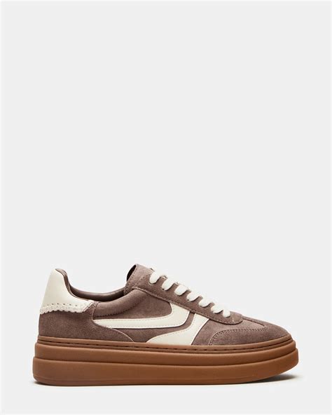 Dodge Espresso Low Top Platform Womens Sneaker Steve Madden