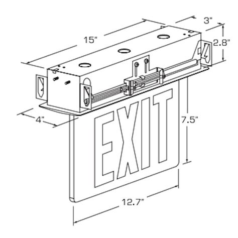 Compass Lighting 00160 Led Exit Light